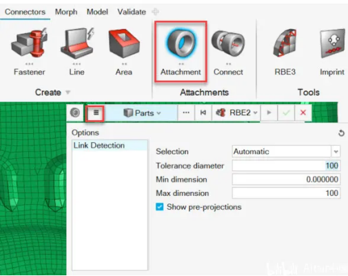 Hypermesh如何批量在开孔处创建RBE3或RBE2
